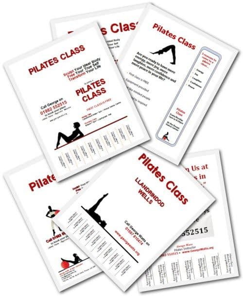 A4 Pilates Flyer Templates - Yoga Website Designs